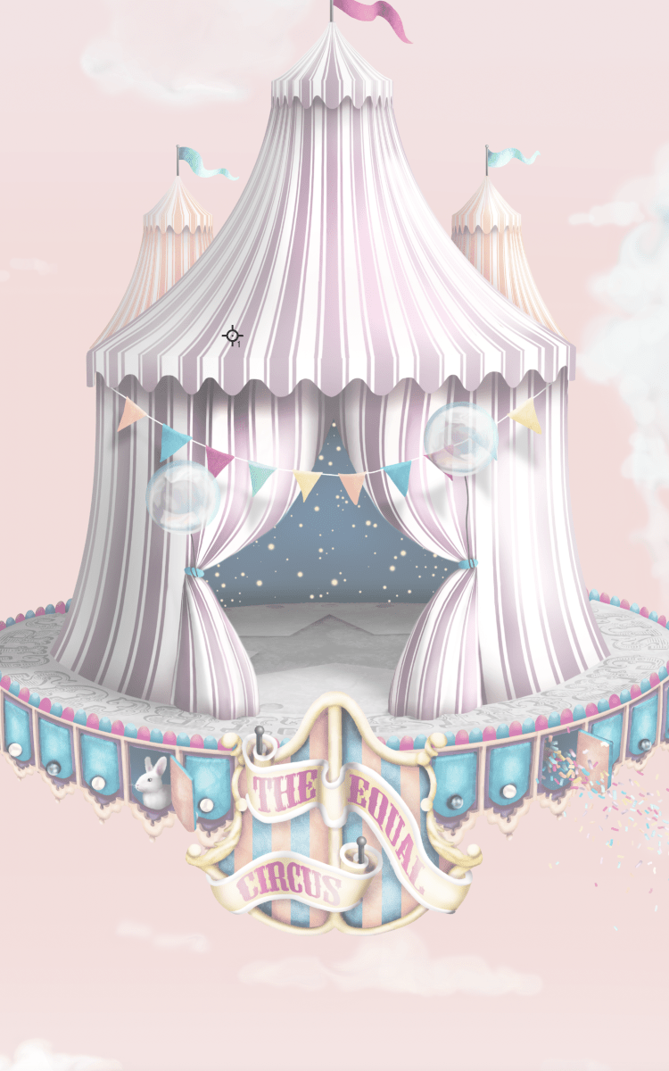 Girls Pink Circus Wallpaper - The Equal Circus - Pink