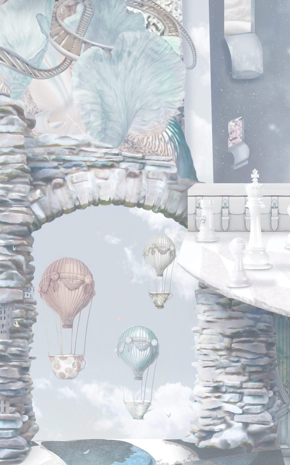 Unique designer statement interior wallpaper