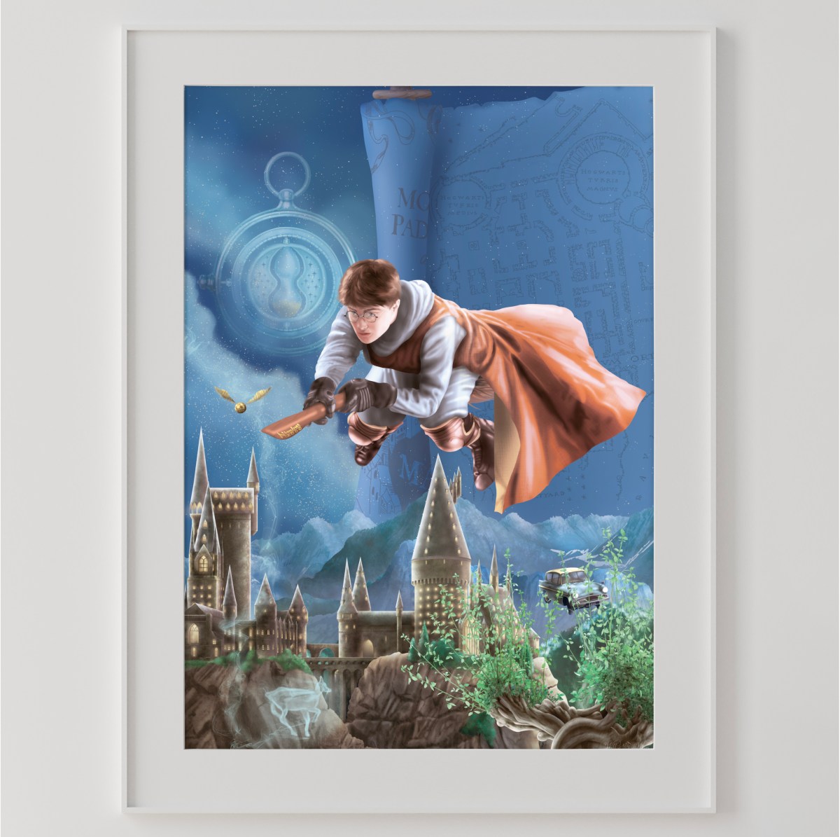 Flying Wizard Print